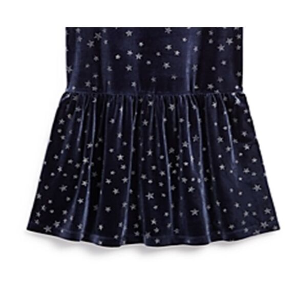 Aqua | Dresses | Aqua Girls Star Print Velvet Dress Navy Size Xlarge ...